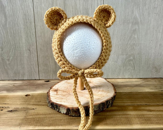 Bear Bonnet, Sleeping Hair Bonnet, Bonnet Hat, Bonnet, Hair Bonnet for ...