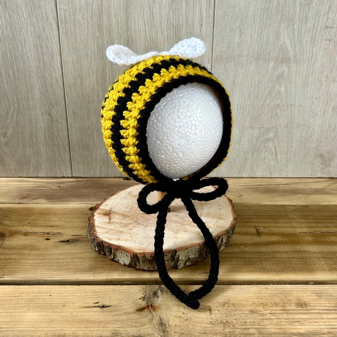 Bumble Bee Bonnet, Animal Hat, Bee Hat, Newborn Photography, Cake Smash ...