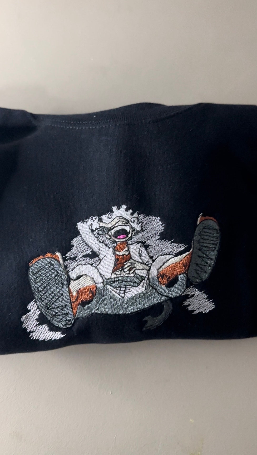 Anime Embroidered Sweater Anime Embroidered Hoodie Luffy Shirt Luffy ...