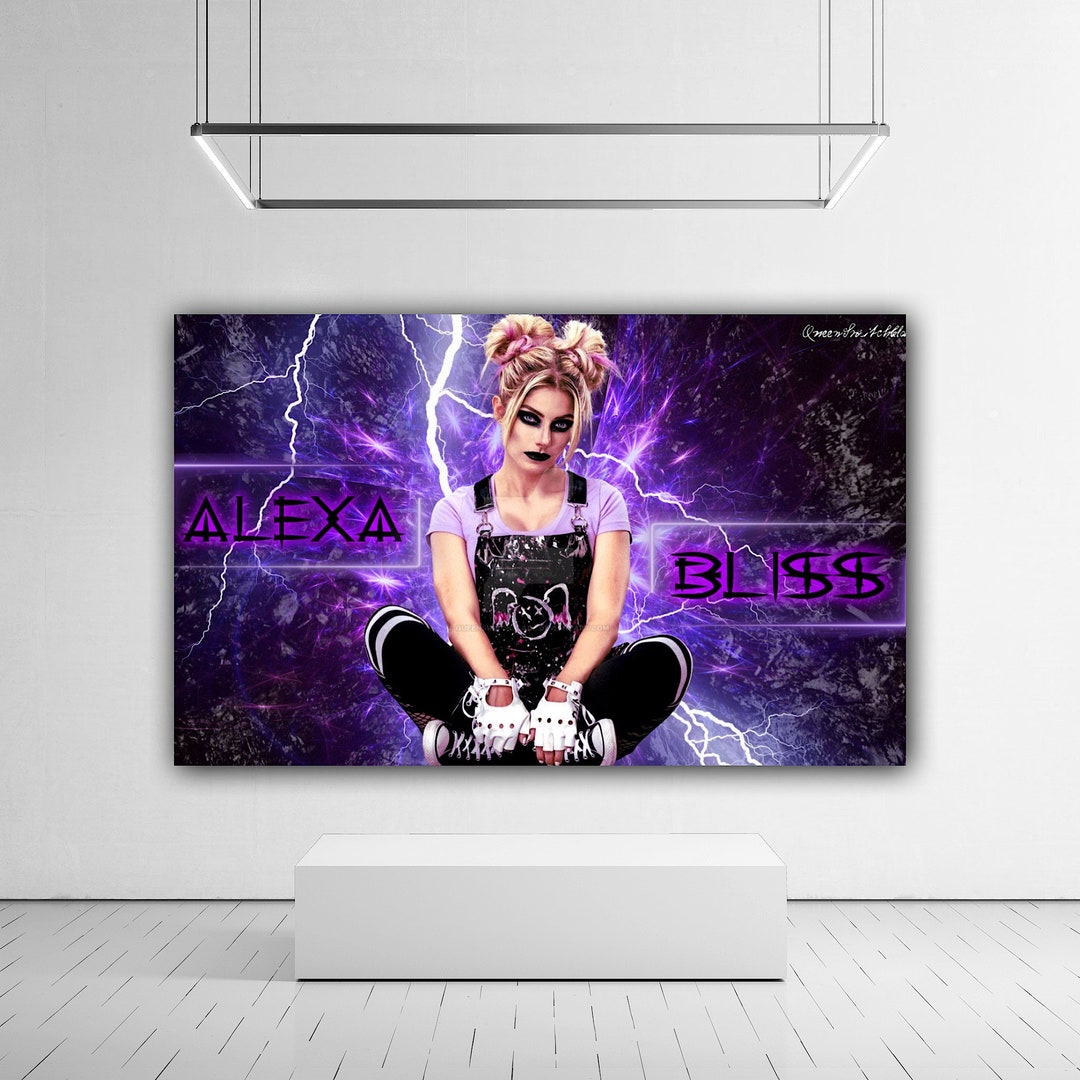 WWE Alexa Bliss Canvas Wrestling Wall Art Poster Woman Wrestling Poster ...