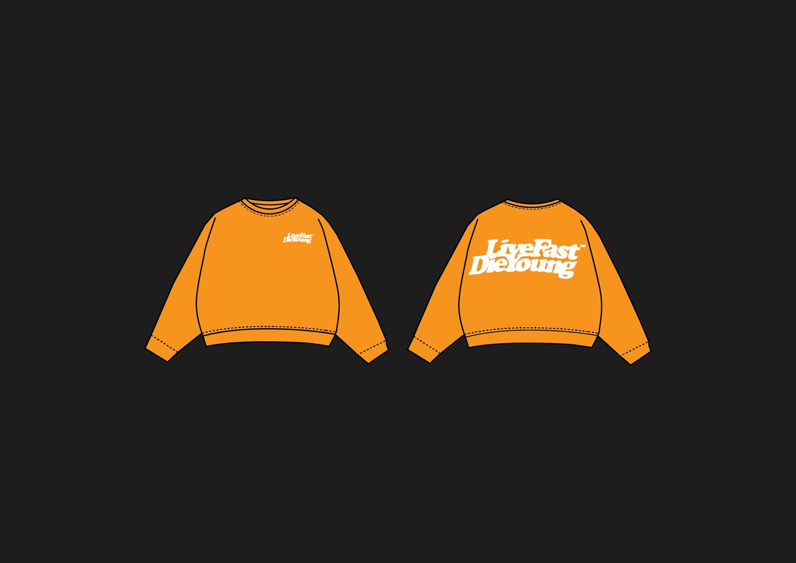 Oversized Crewneck Template Tech Pack Streetwear Vector Template ...