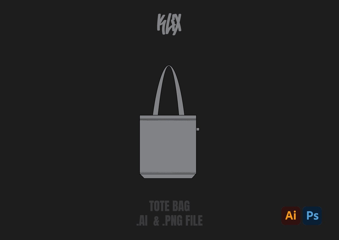 Tote Bag Template Bag Tech Pack Streetwear Vector Template Illustrator ...
