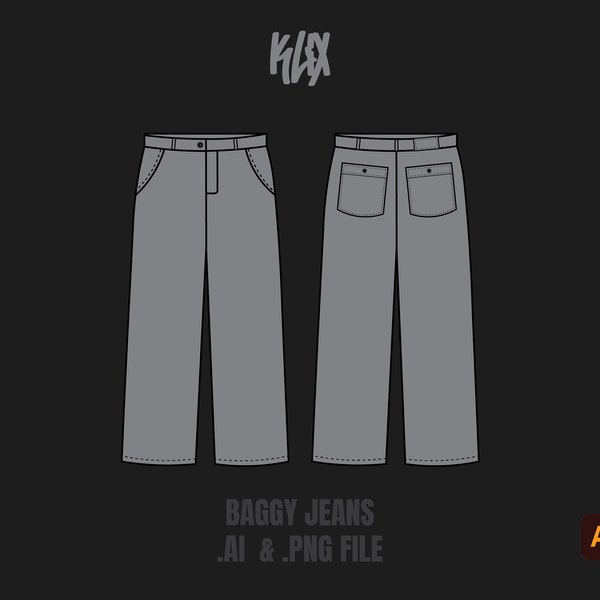 Baggy Jeans Mockup - Etsy