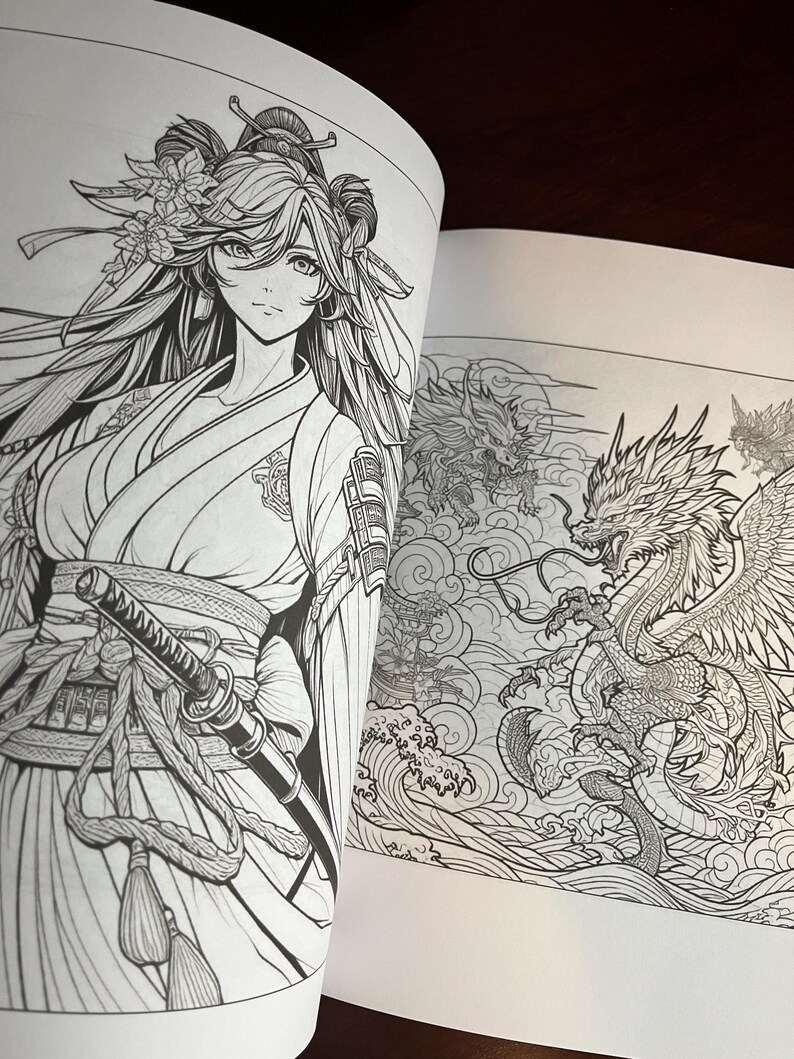 SHOGUN – Anime Girl Waifu Coloring Book - Etsy