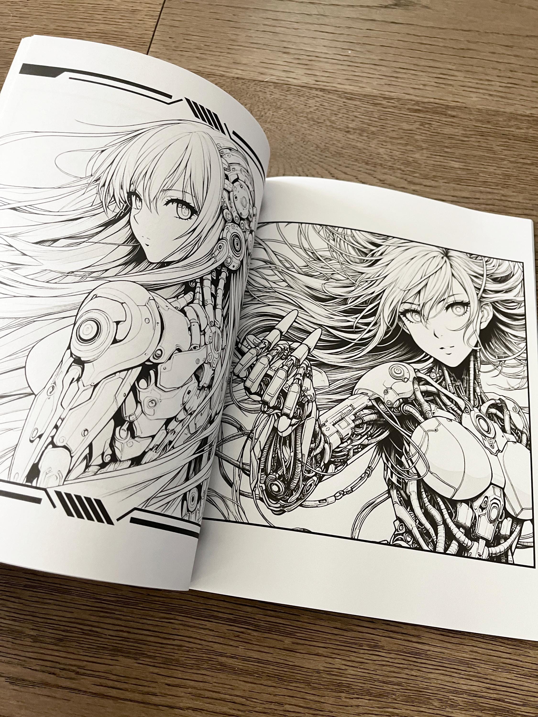 Cyborg Ahegao Revolution – Anime Girl Waifu Coloring Book - Etsy
