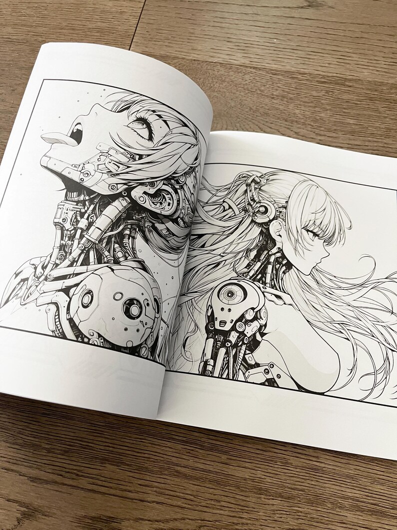Cyborg Ahegao Revolution – Anime Girl Waifu Coloring Book - Etsy