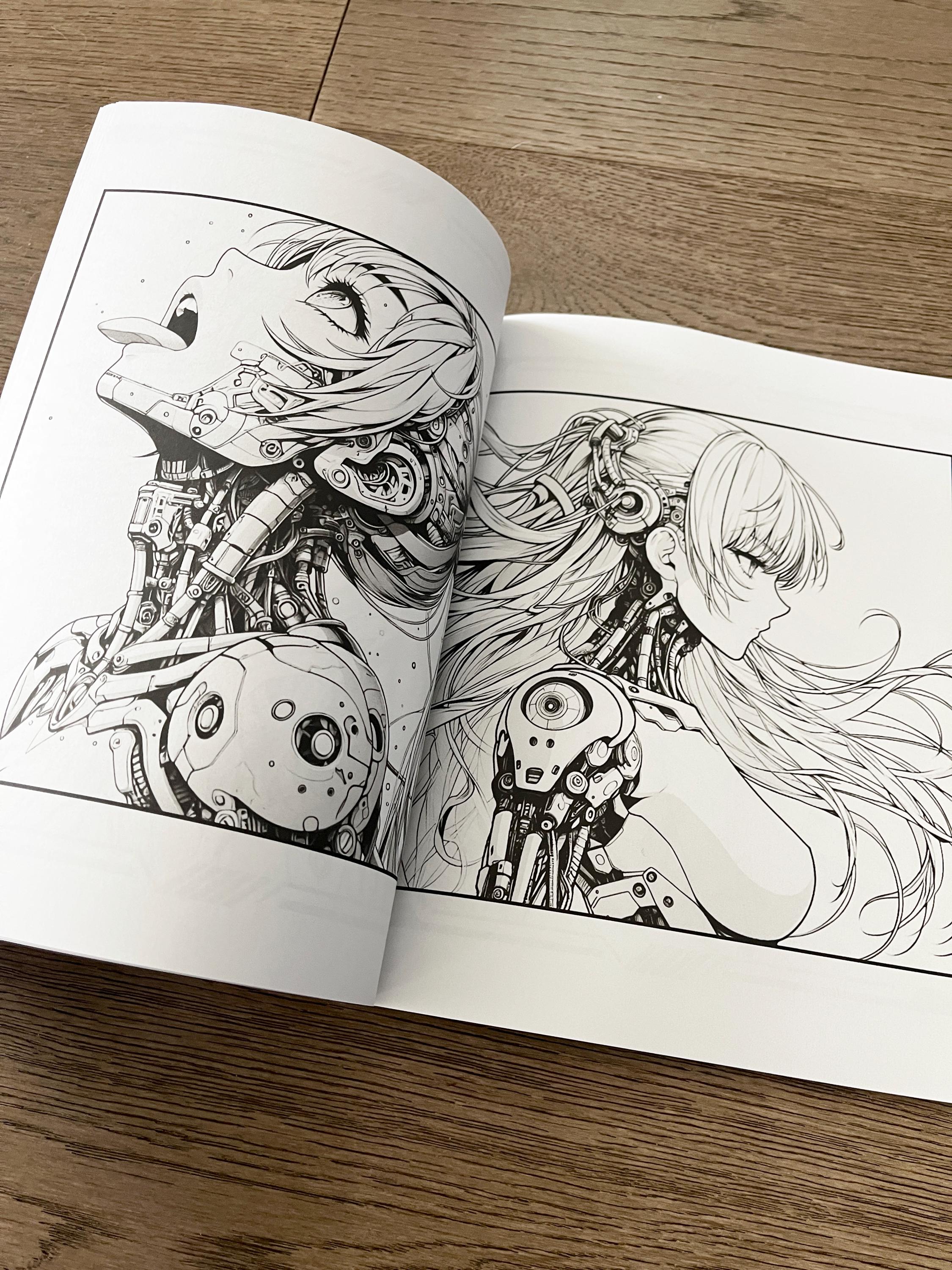 Cyborg Ahegao Revolution – Anime Girl Waifu Coloring Book - Etsy