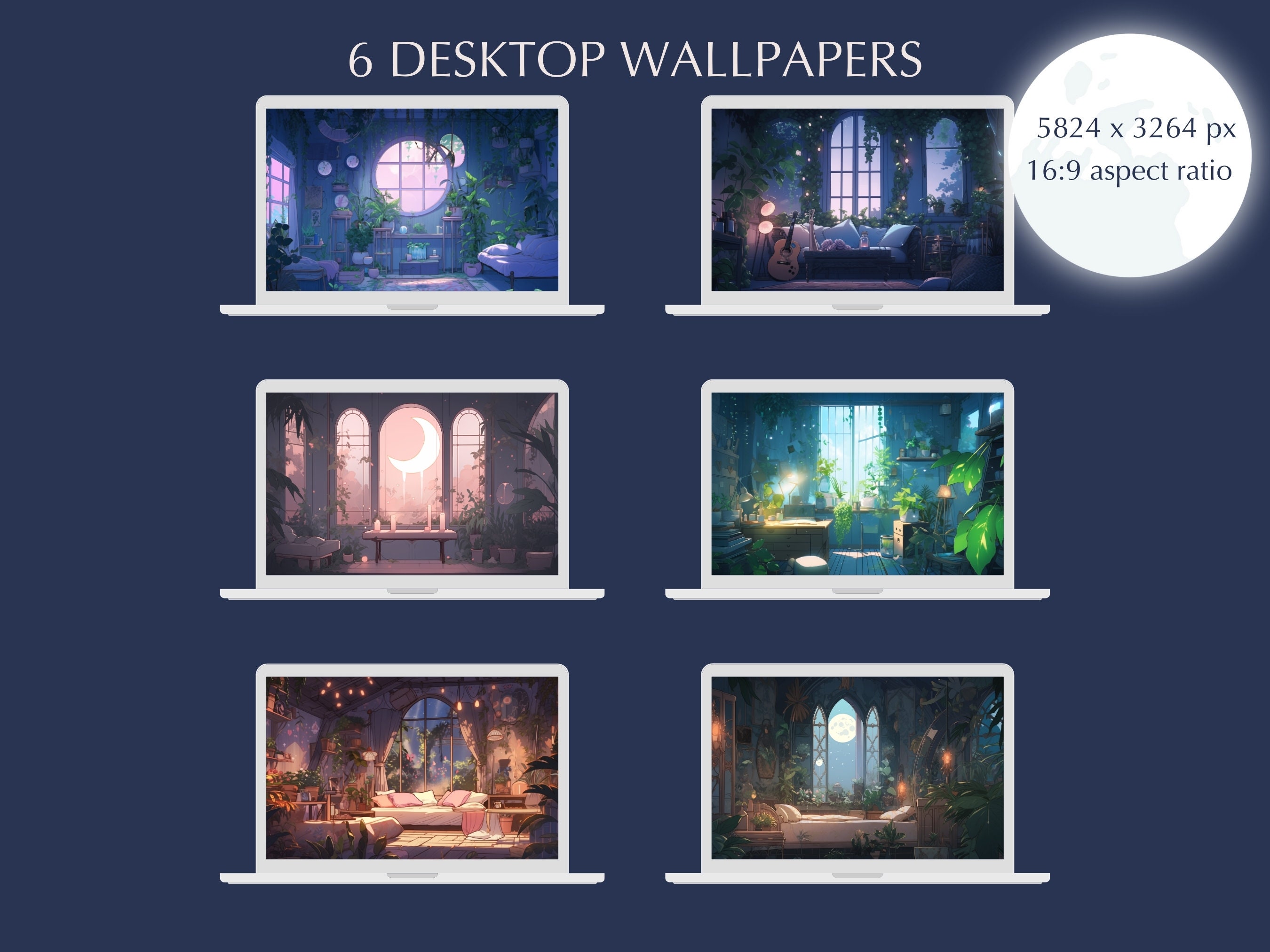EVENING ROOM Wallpaper Collection & Matching Folder Icons Soothing Lofi ...