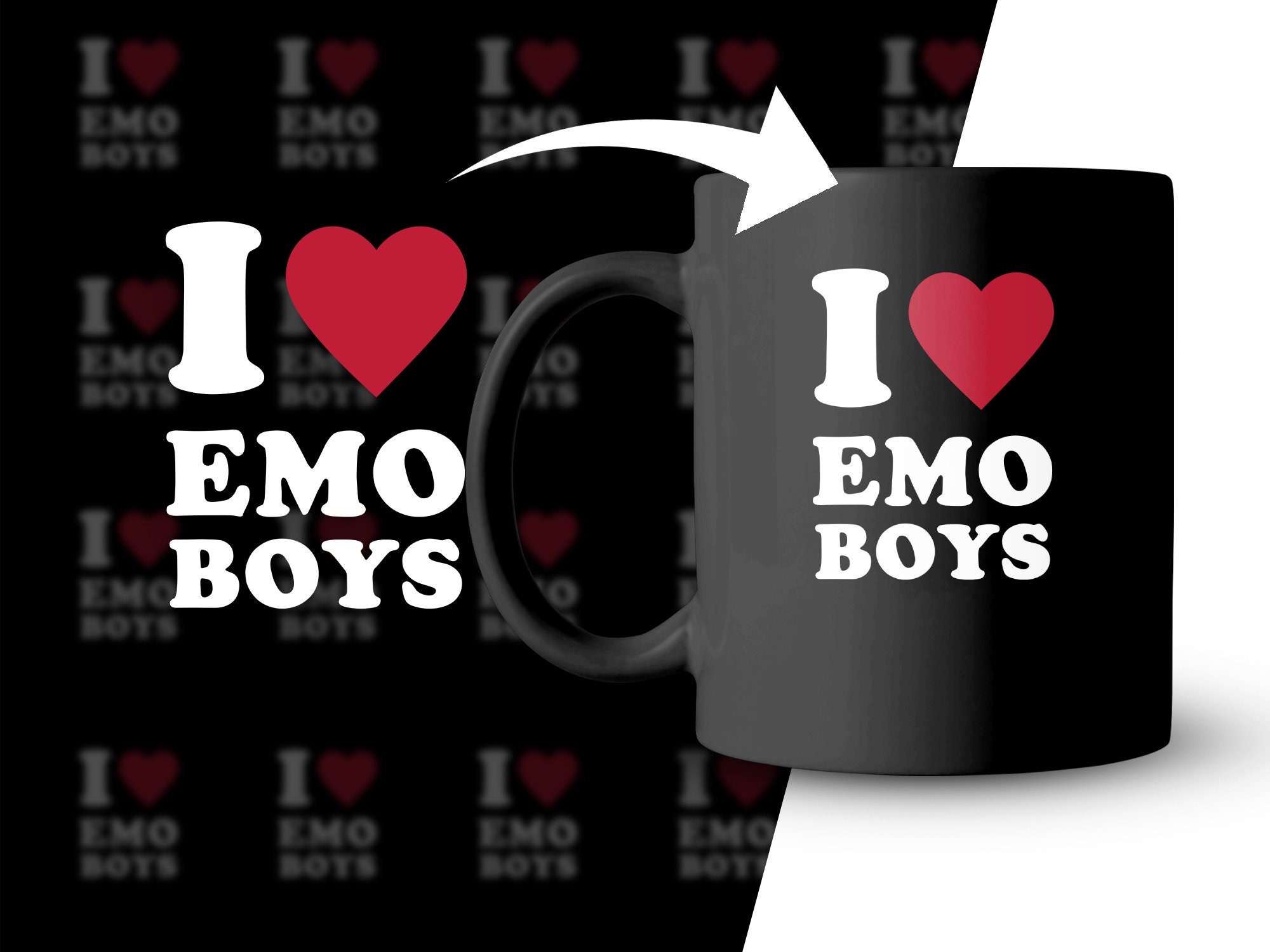 I Love Emo Boys SVG, I Love Emo Boys Png, Pdf, Svg, Eps, Cut File ...