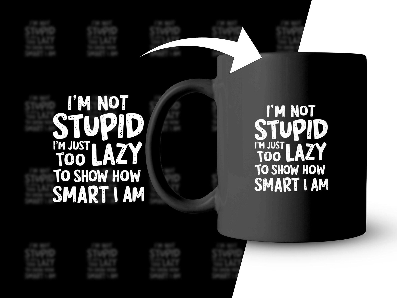 I'm Not Stupid I'm Just Lazy Funny Quote PNG, Lazy Humor Graphic ...