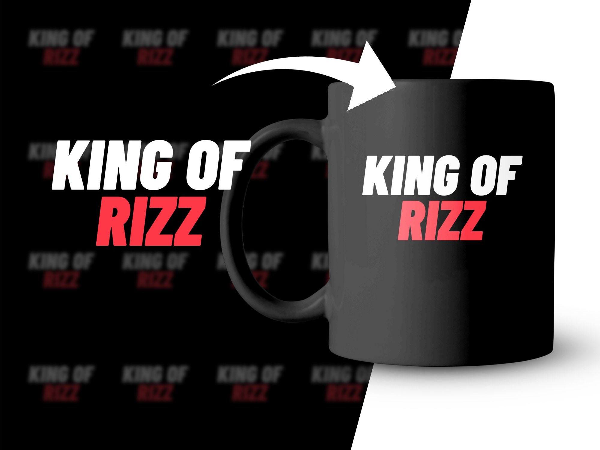 King of Rizz PNG Trendy Meme Graphic Design Digital Download Cut File ...