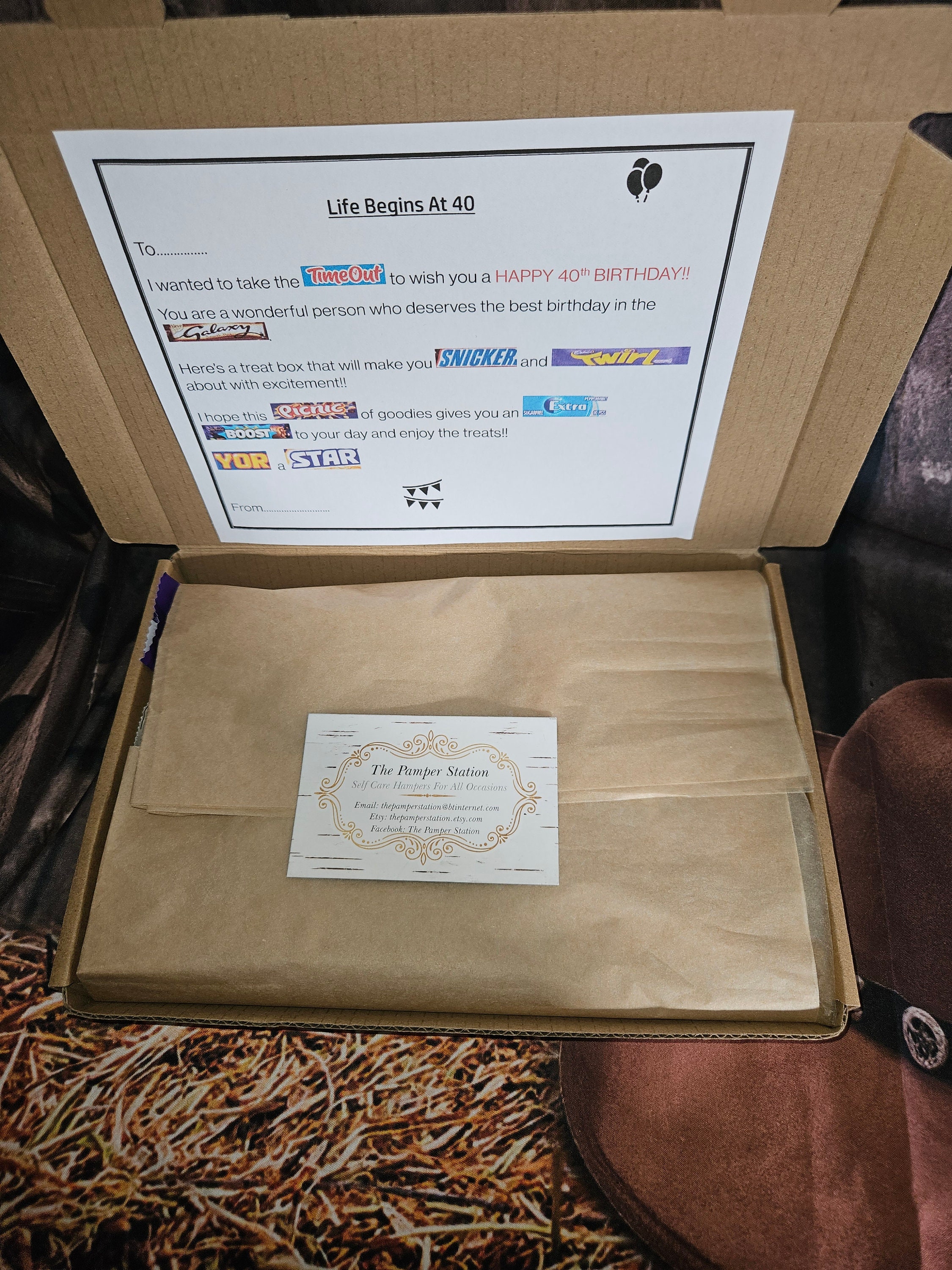 40th Birthday Gift Hamper | 40th Treat Box | Birthday Sweet Hamper ...