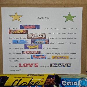 Teaching Assistant Sweet Treat Box | End of Year Gift | Thank You ...