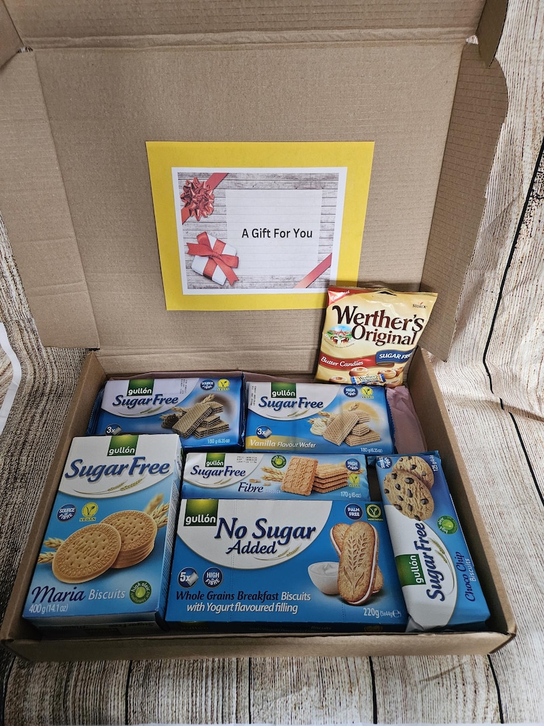 Diabetic Biscuit Treat Hamper | Sugar-free Snacks Gift Basket ...