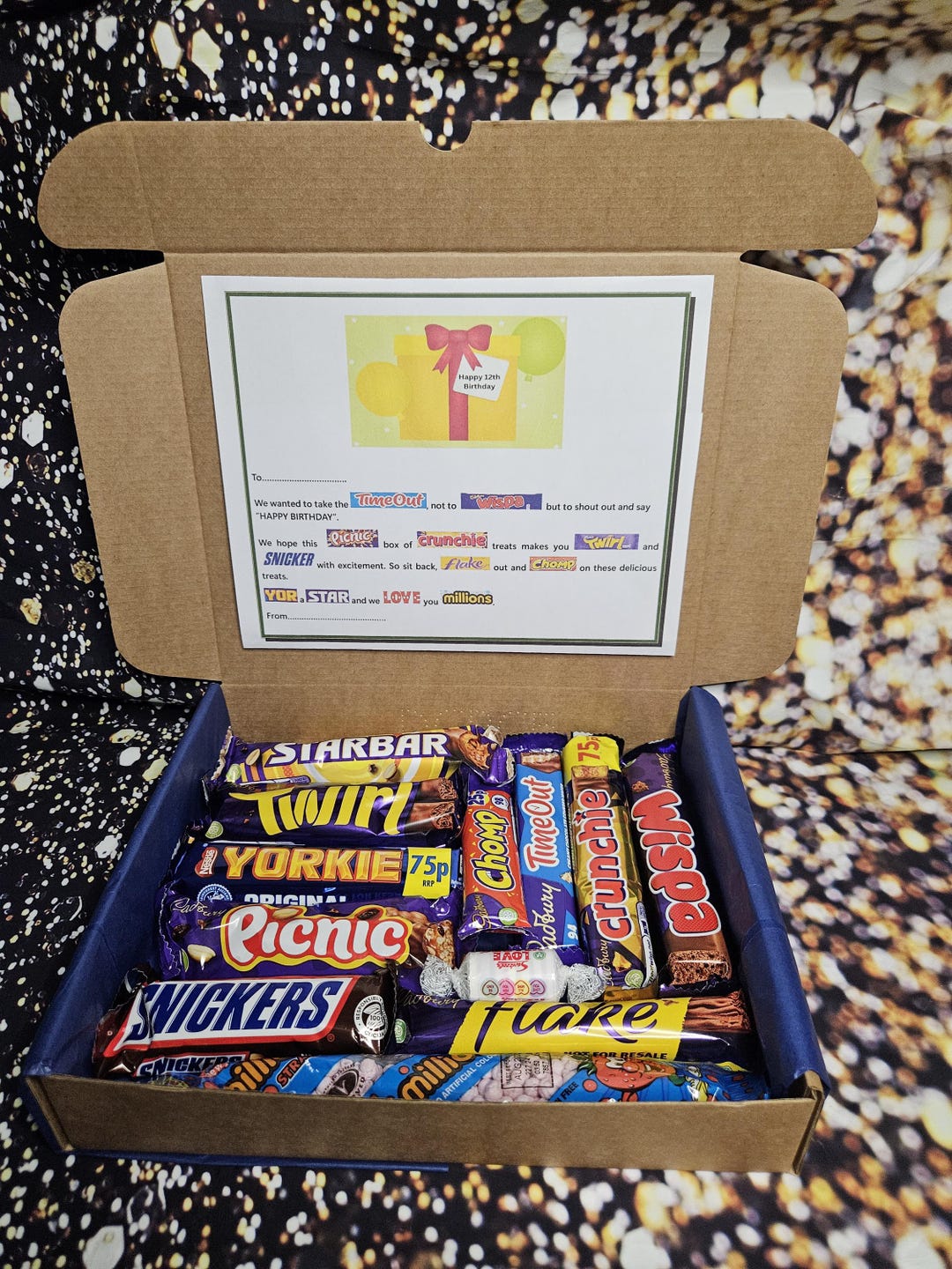 12th Birthday Sweet Treat Box | Personalised Sweet Box | Teen Birthday ...