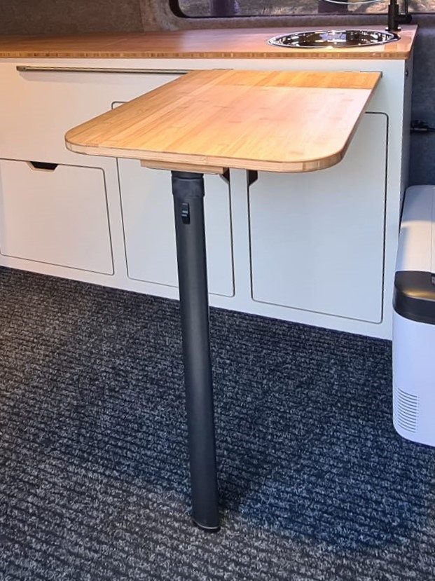 Esstisch Bambus Tisch verschiebbar CamperVan Klapptisch Selbstausbau ...