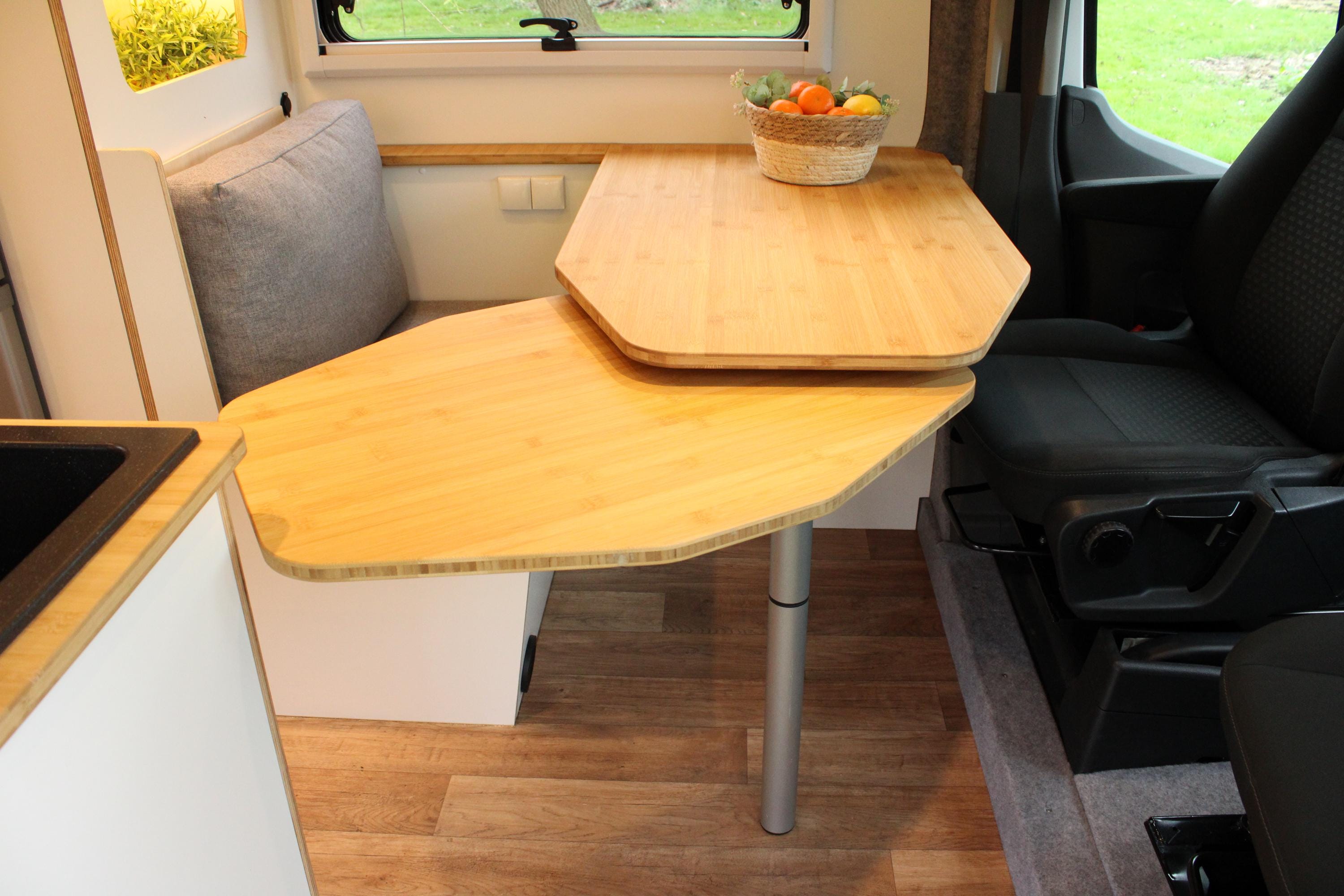 Drehtisch Bambus Tisch Camper Van Esstisch Selbstausbau Wohnmobil - Etsy.de