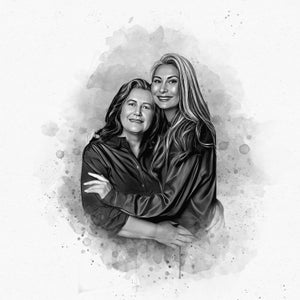 Deceased Loved One Portrait, Cute Couple Drawings, Memorial Gift for ...