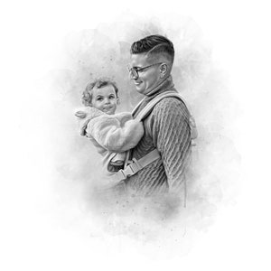 Deceased Loved One Portrait, Cute Couple Drawings, Memorial Gift for ...