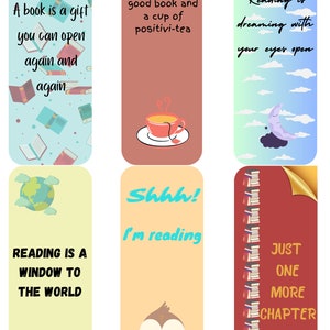 Printable Bookmarks for Book Lovers - Etsy