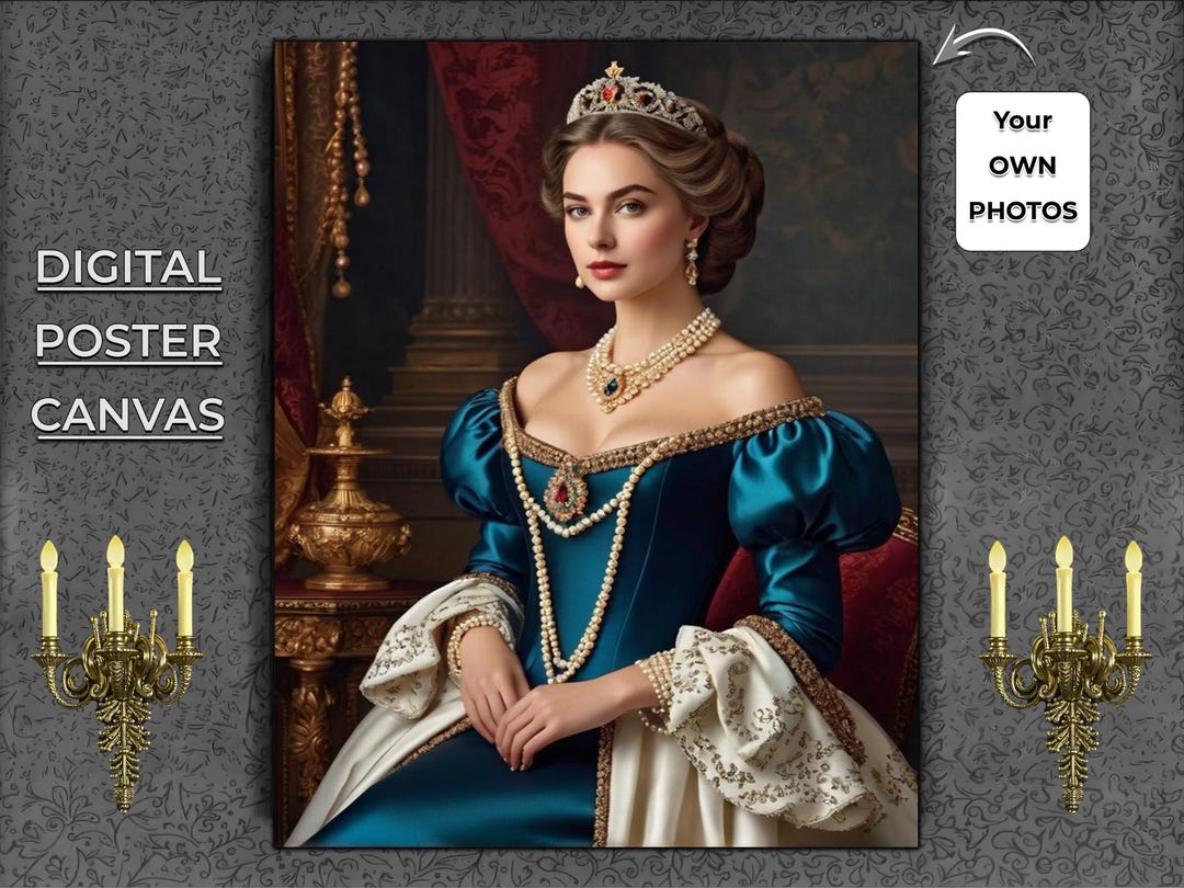 Royal Queen Portrait From Your Photo, Renaissance, Victorian, Napoleon ...