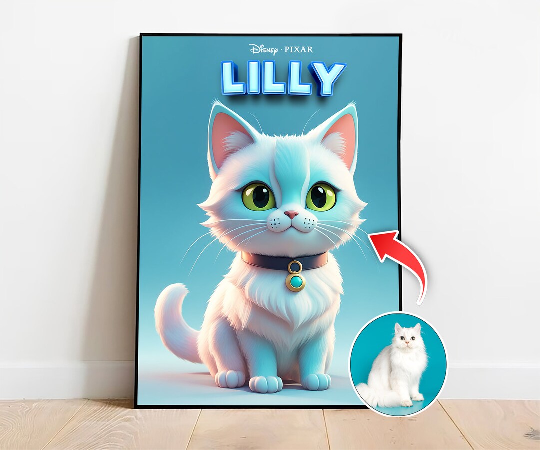 Custom Disney-cartoon Pet Portrait Personalized Portraits Gifts for ...
