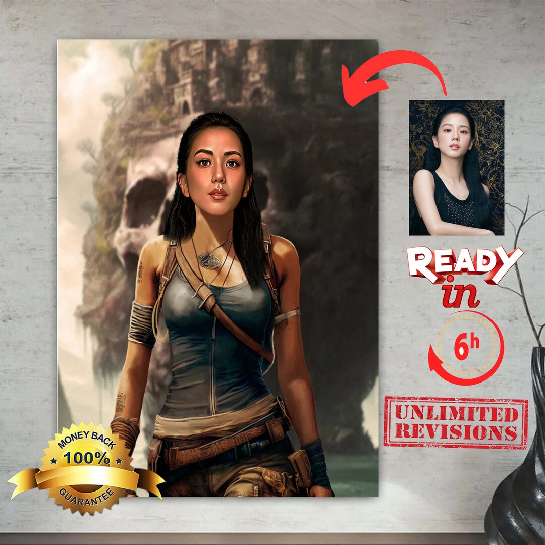 Customize Tomb Raider Portrait Posters or Canvases, Funny Portrait ...