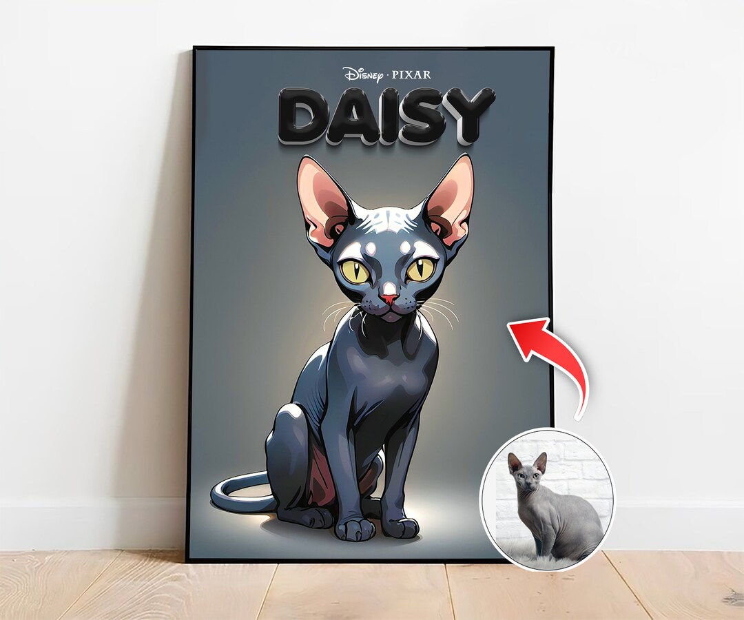 Custom Disney-cartoon Pet Portrait Personalized Portraits Gifts for ...