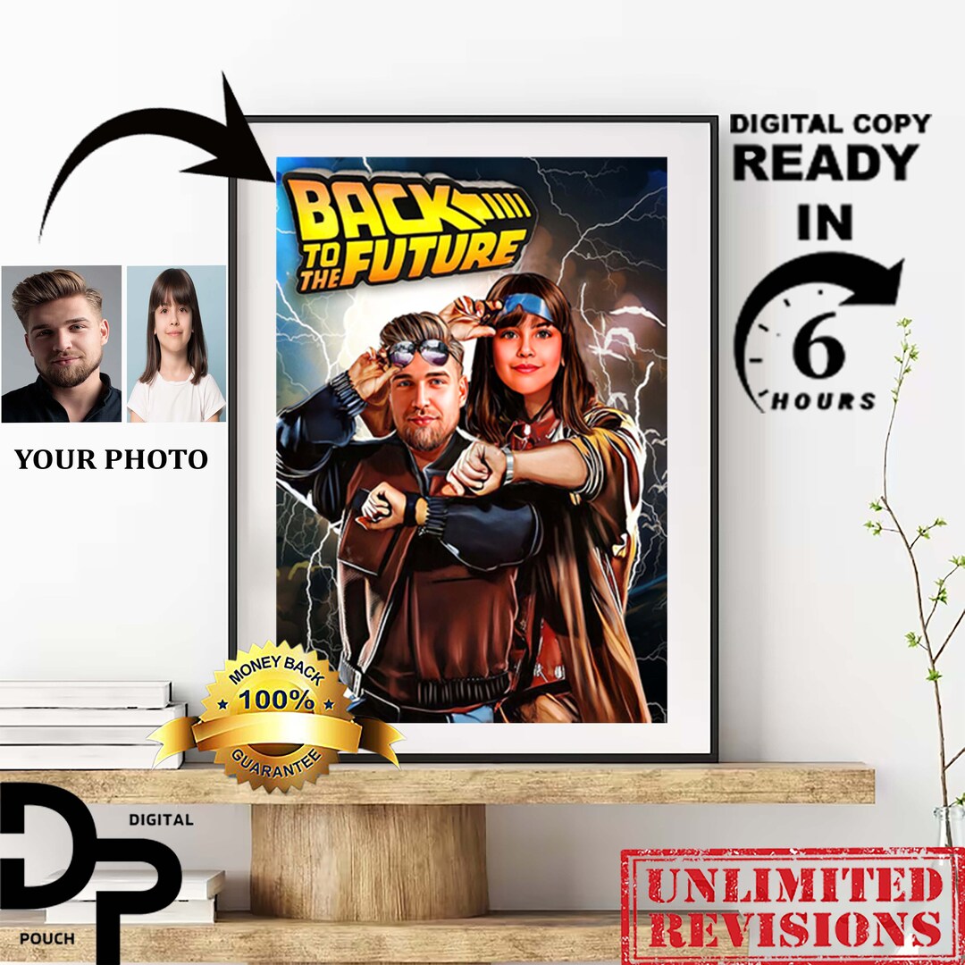 Custom Back to the Future Family Portrait Gift Idea, Back to the Future ...