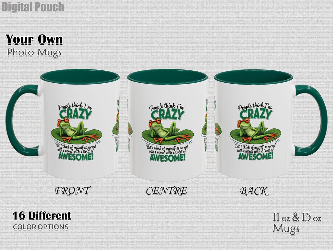 People Think Iam Crazy Funny Frog Coffee Mugs Best Gift for Lazy Crazy ...