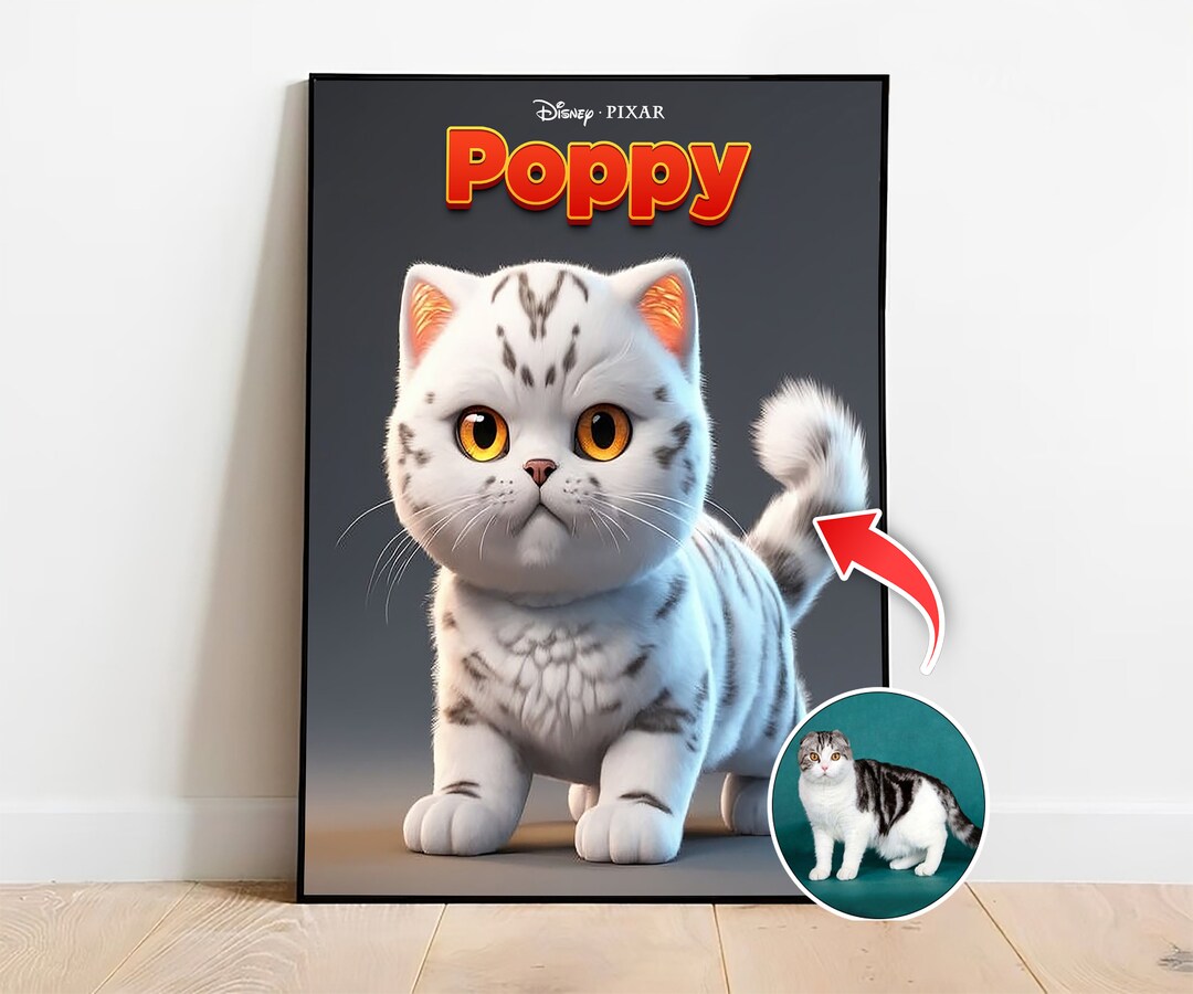Custom Disney-cartoon Pet Portrait Personalized Portraits Gifts for ...