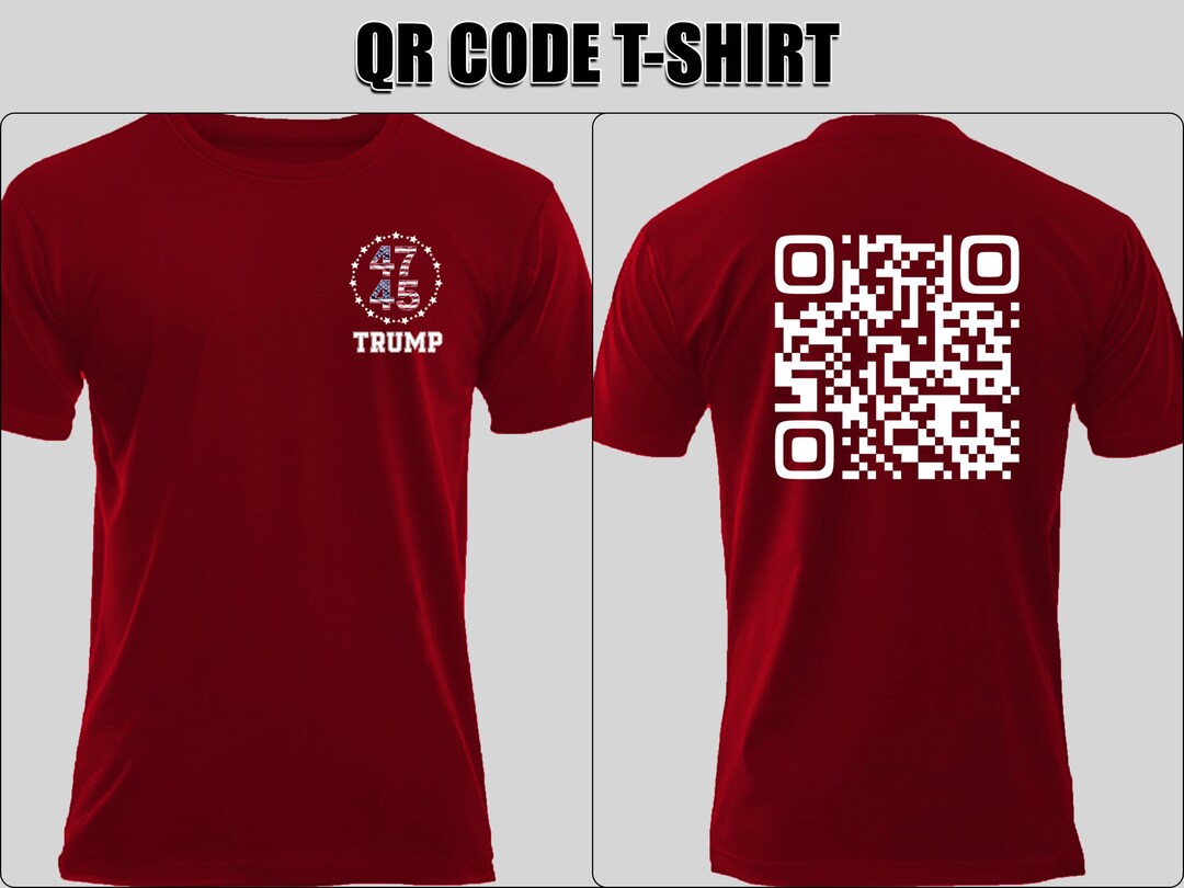 Dancing Donald Trump QR Code T-shirt, Funny Trump Tee With Scannable QR ...