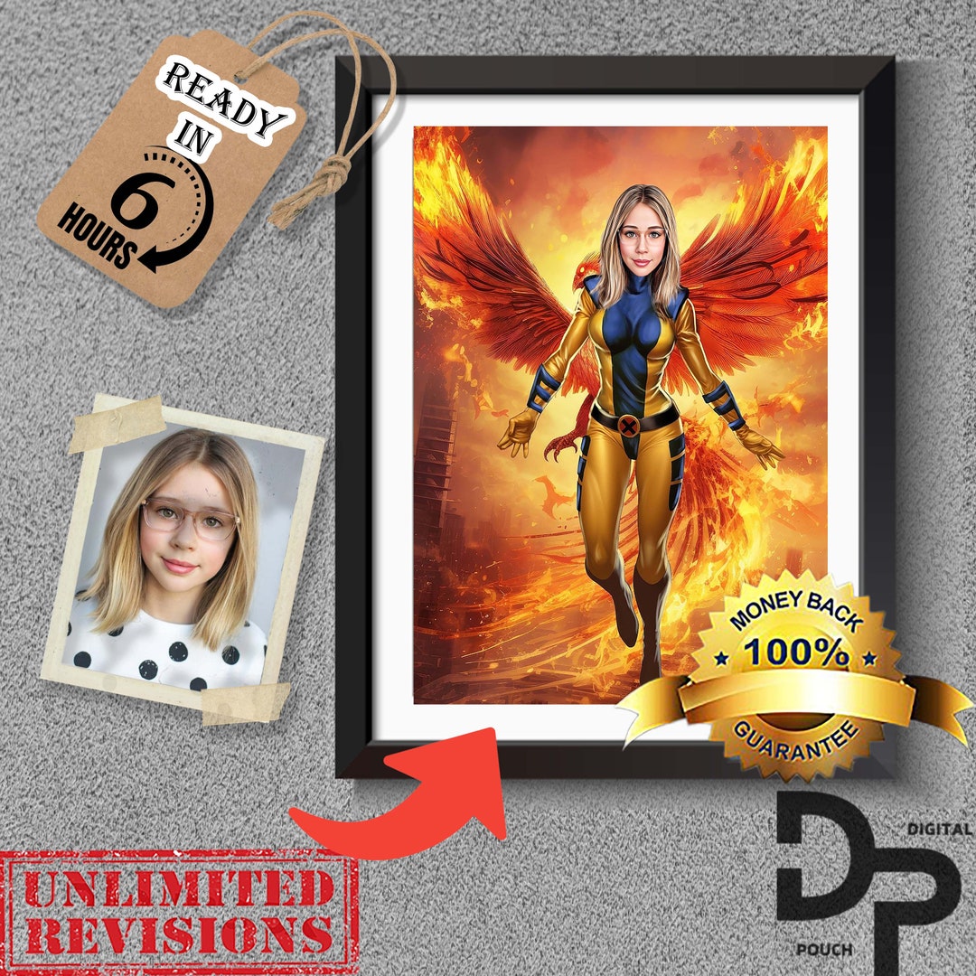 Customise Your Own Photo Into Female Superhero Portraits, Female ...