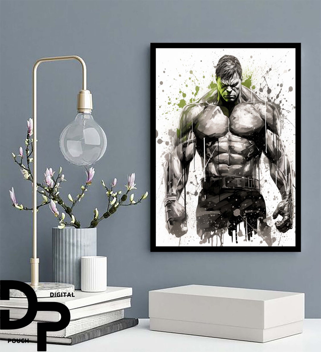 New the Incredible Hulk Watercolour Superhero Photo Picture Image Frame ...