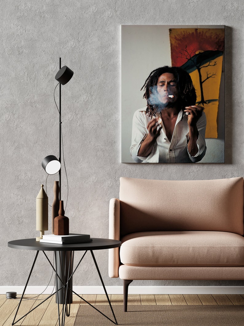 Framed Bob Marley Smoke, Smoking Photo, Vintage Bob Marley Print ...