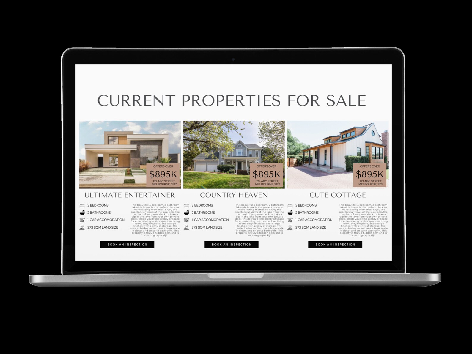 Real Estate Website Template | Professional, Easy-to-use, Canva ...