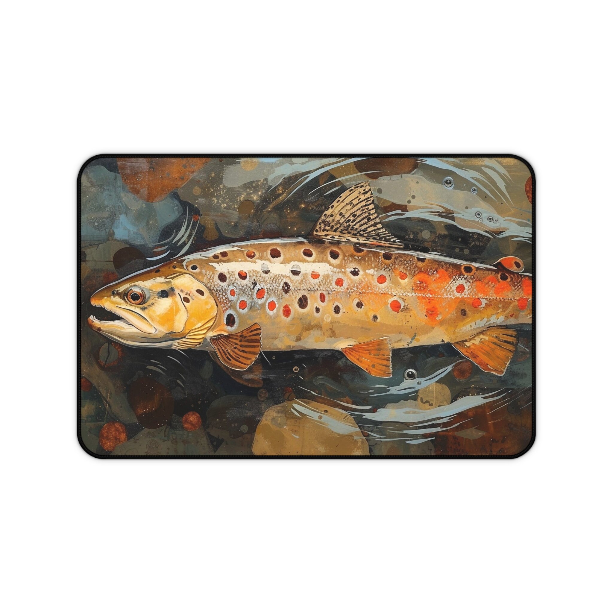 Fishing Desk Mat, Trout Mouse Pad, Fishing Gift, Extended Mouse Pad ...