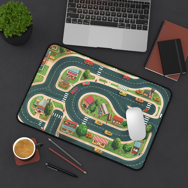 Car Play Roads Desk Mat, Car Play Rug, Road Desk Mat - Fun Car-themed ...