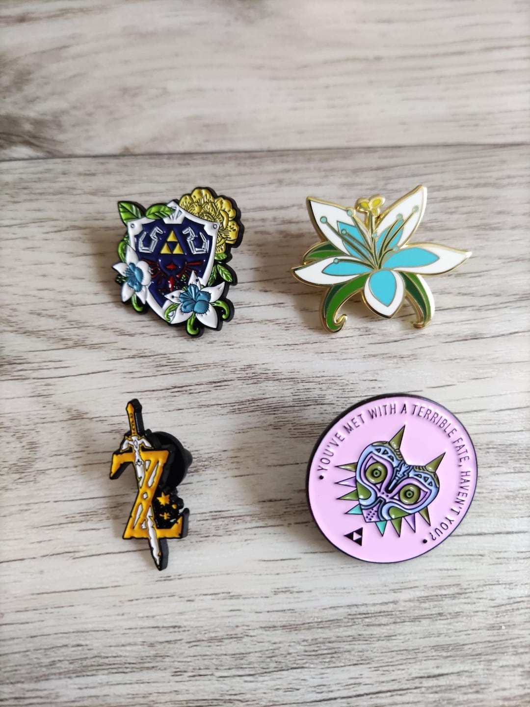 Zelda Inspired Pins , Silent Princess Pin, Zelda Shield Pin, Zelda ...