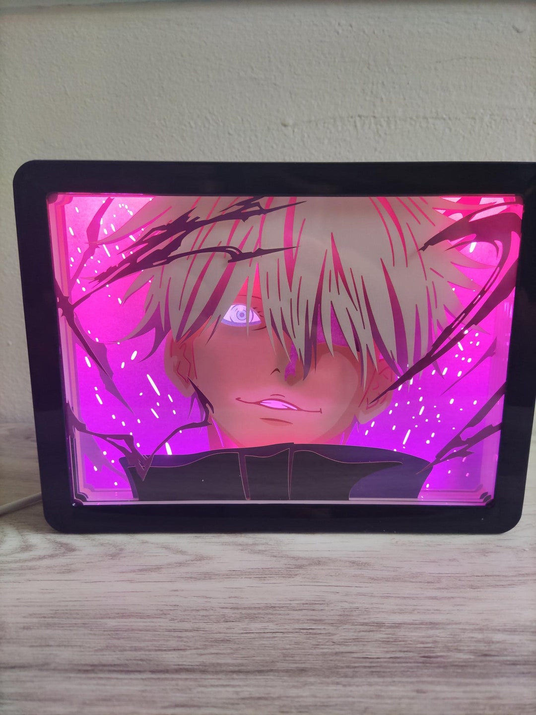 JJK Light Box, Gojo Lightbox, Paper Cut Lightbox for Anime Lovers ...