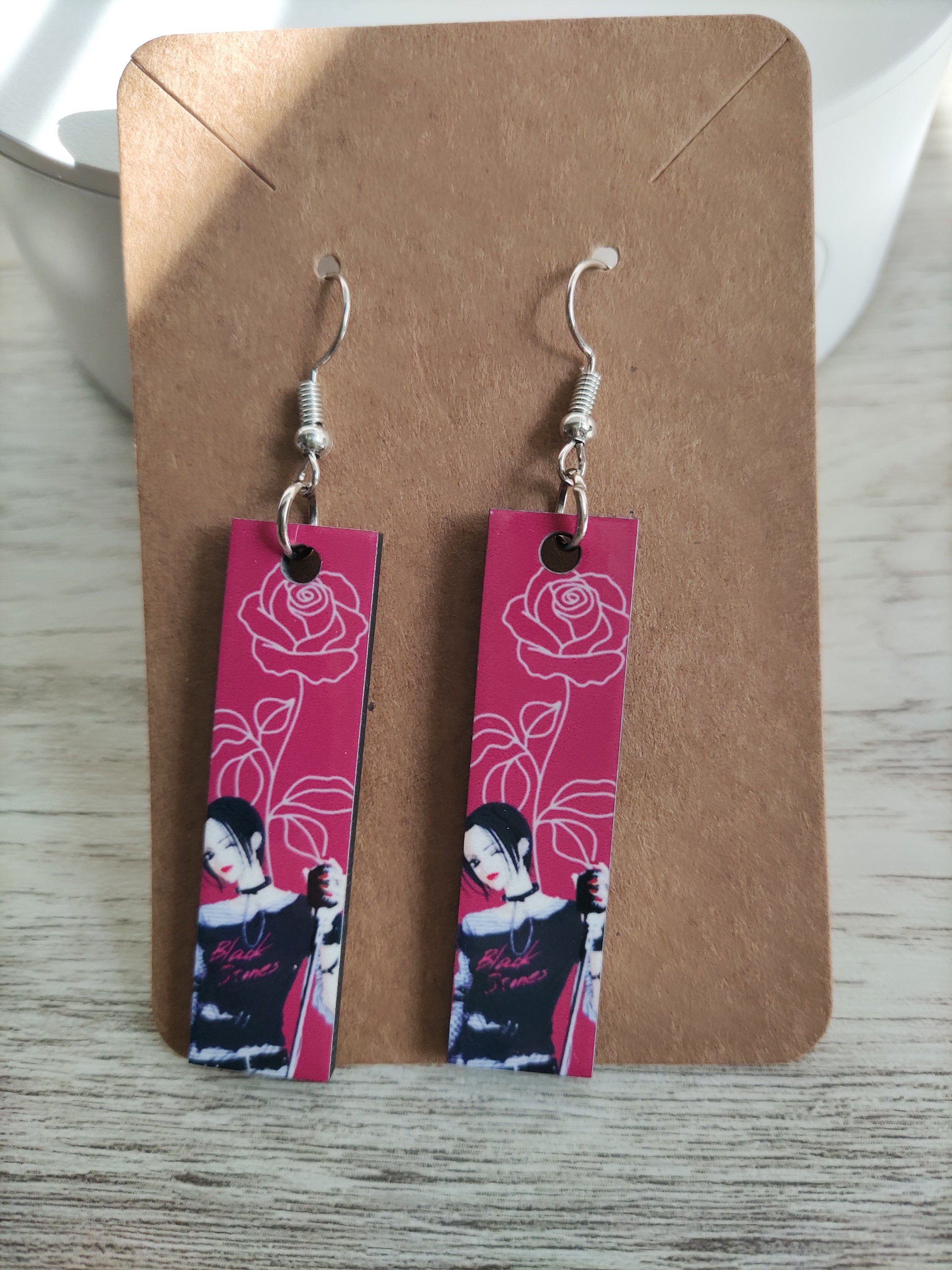 2000s Anime Inspired Earrings, Nana Inspired Earrings, Lightweight Wood ...