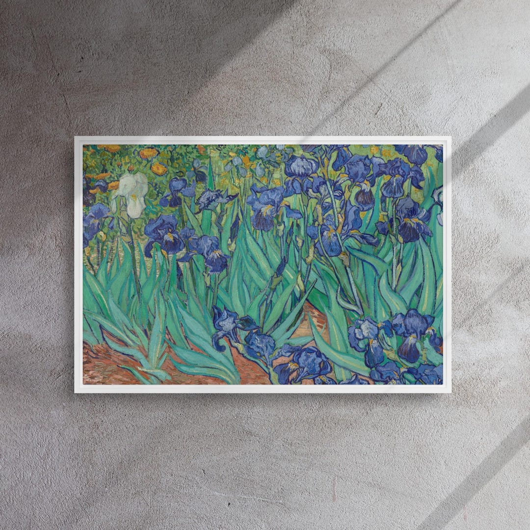 Irises 1889 Vincent Van Gogh (dutch, 1853 - 1890). Framed Canvas - Etsy