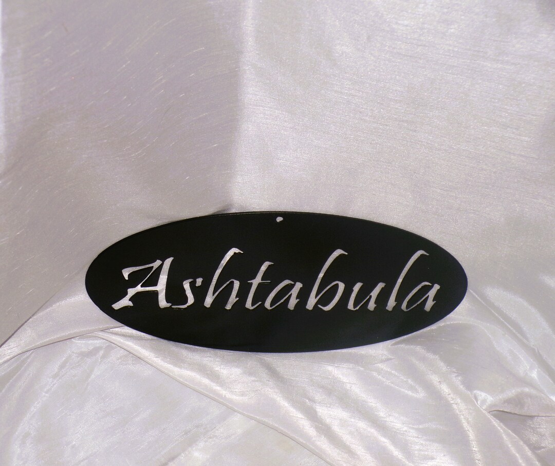 Ashtabula Oval Sign - Etsy