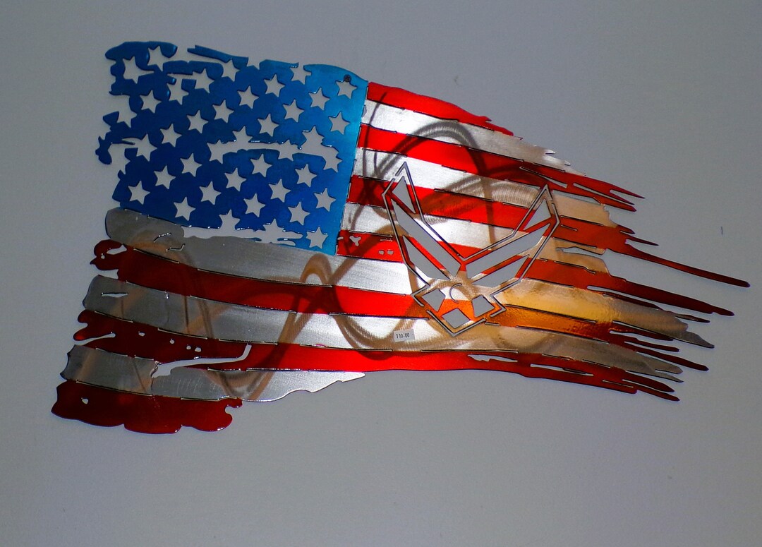 Large Personalized U.S. Tattered Flag - Etsy