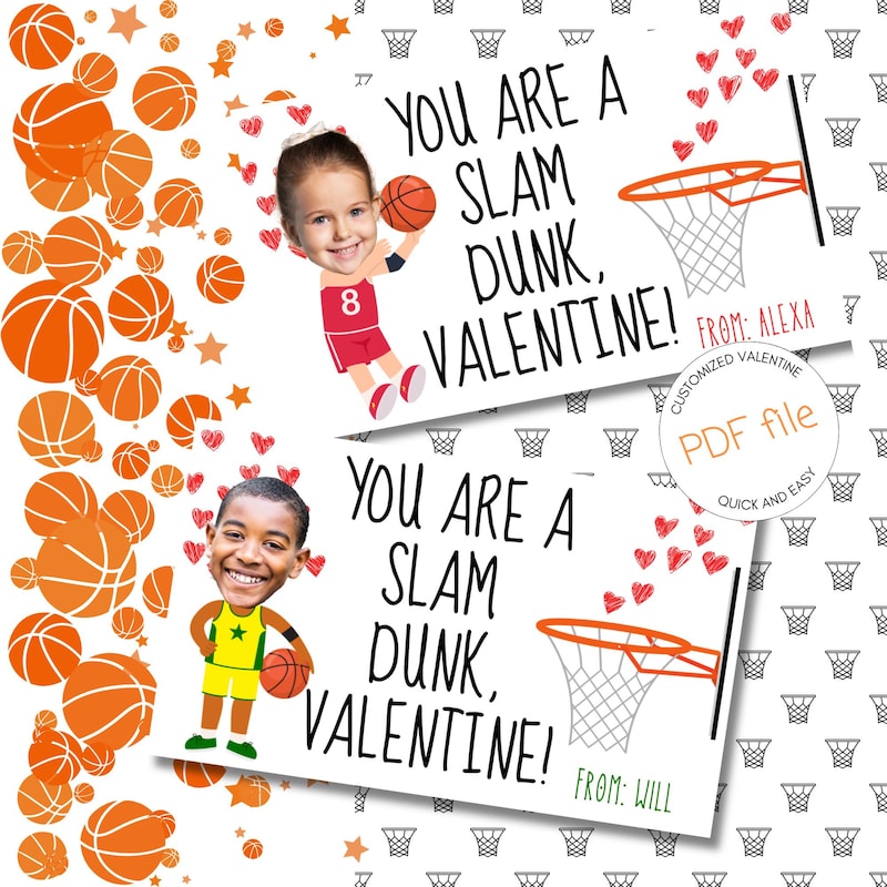 Basketball Theme Valentines Cards - Etsy