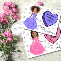 Valentine Scrunchie PRINTABLE, Cute Kids Valentine's Day Cards, Hair ...