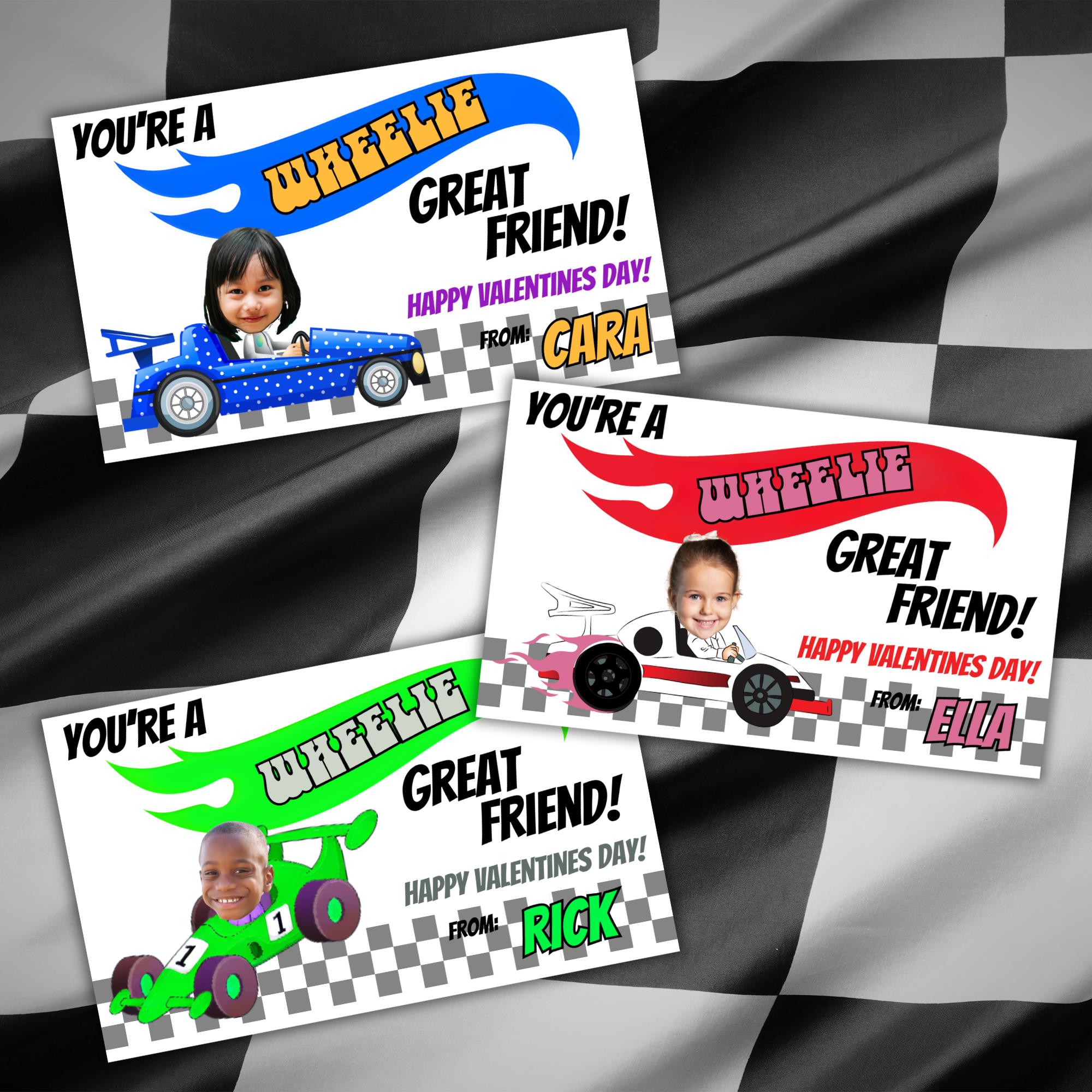 Digital PDF Download Race Car Valentines Personalized for Boys and ...