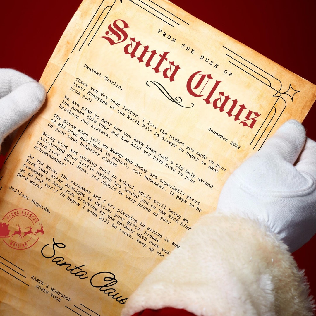 Magical Letter From Santa Claus Personalized Christmas Keepsake for ...