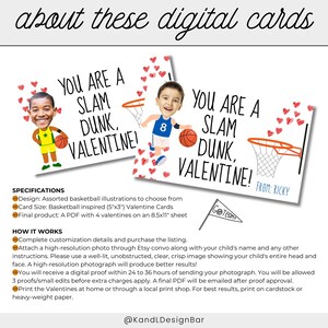 Digital PDF Download Basketball Themed Valentines Personalized for Boys ...