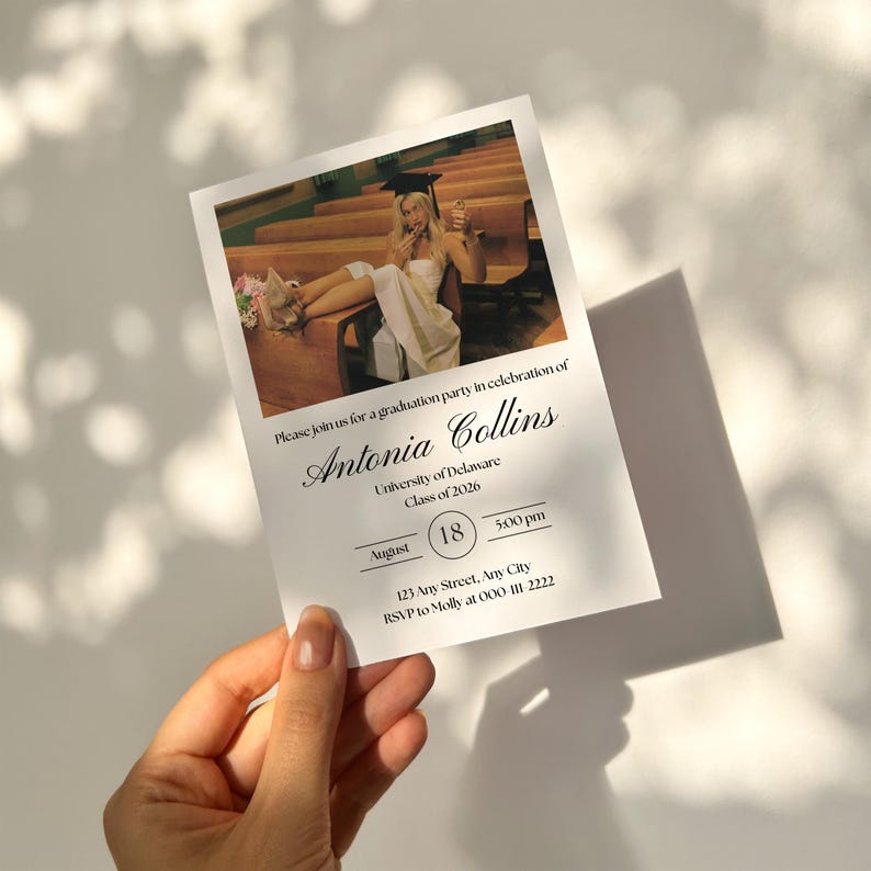 Graduation Party Invitation Template, Editable Class of 2026 Invite - Etsy